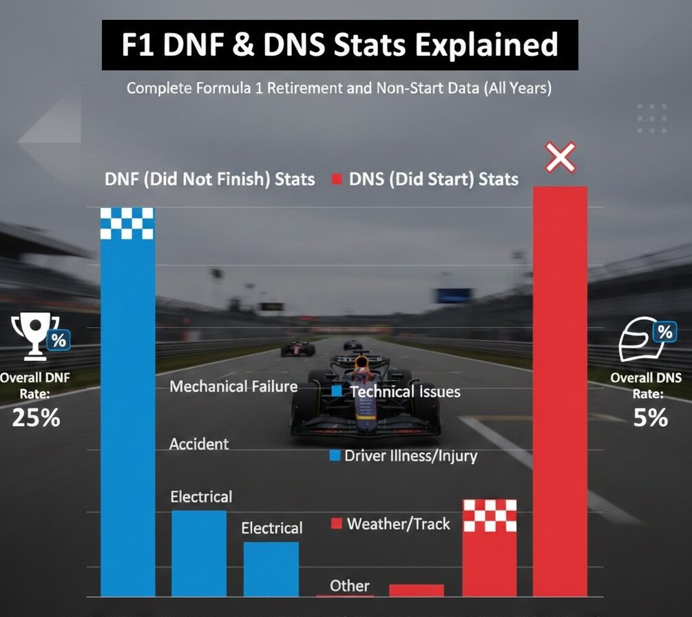 F1 DNF & DNS Stats Explained: Complete Formula 1 Retirement and Non ...