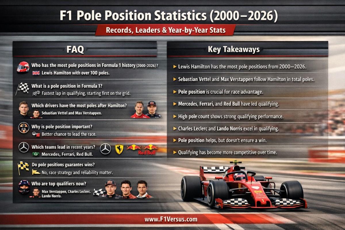 F1 Pole Position Statistics (2000–2026): Records, Leaders & Year-by ...