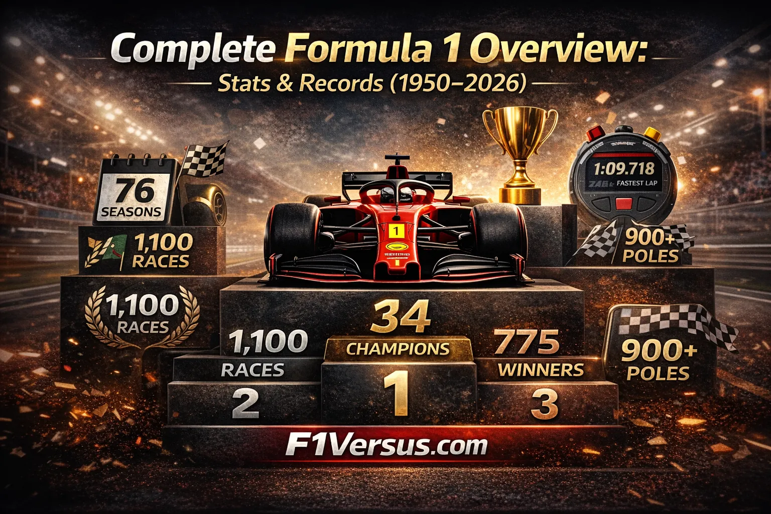 F1 Complete Overview Table (2000–2026): Full Driver & Team Statistics ...